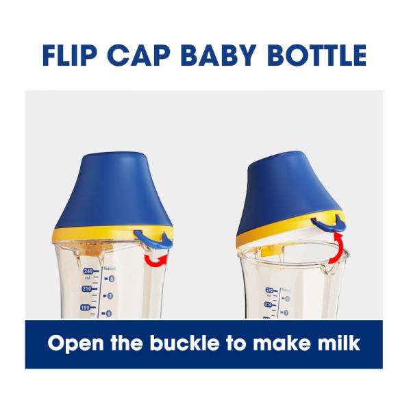 Quality Fast Medium Slow Flow Breastfeeding Bottles PPSU Flip Cap 240ml For Newborns for sale