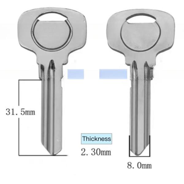 Quality Custom Zinc Alloy Brass Door Key with OEM Support and Customized Logo for sale