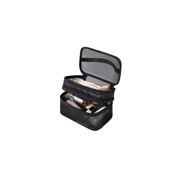 Quality Simplicity Double layer mesh makeup bag for sale