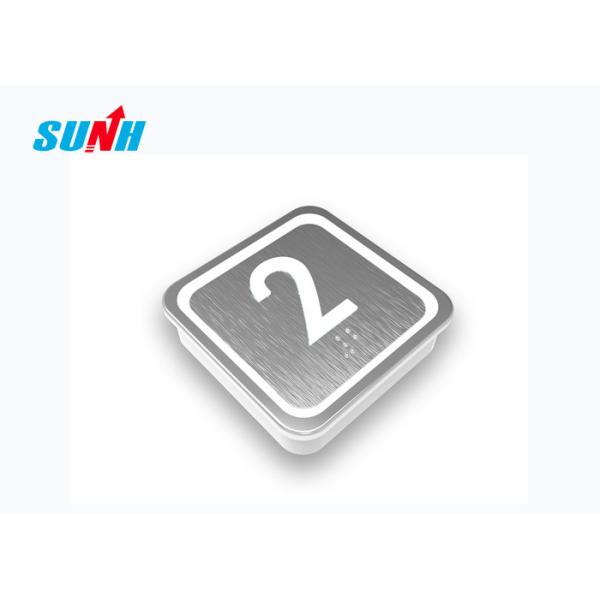 Quality Small Disabled Elevator Floor Buttons , SUNH Braille Lift Buttons With White Light for sale