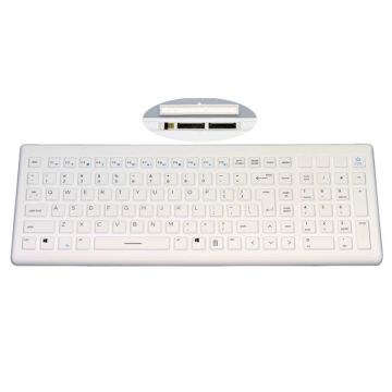 Quality Ergonomics Silicone Wireless Medical Keyboard 106 Keys With Back Pad for sale