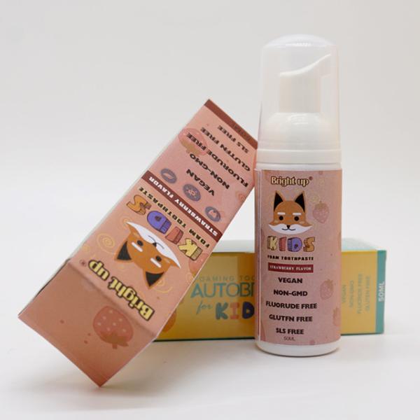 Quality Strawberry Flavor Mousse Liquid Foaming Toothpaste 60ml OEM for sale