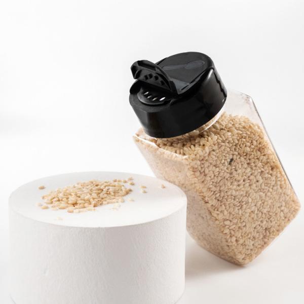 Quality 120ml Plastic Seasoning Bottle With Shaker Lids Square Plastic Spice Container for sale