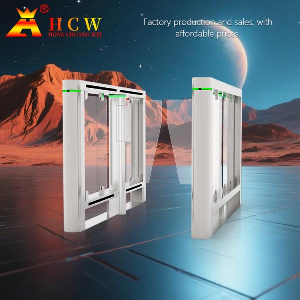 Quality 600-900mm Channel Width QR Code Face Recognition Turnstile 30W Swing Barriers for sale