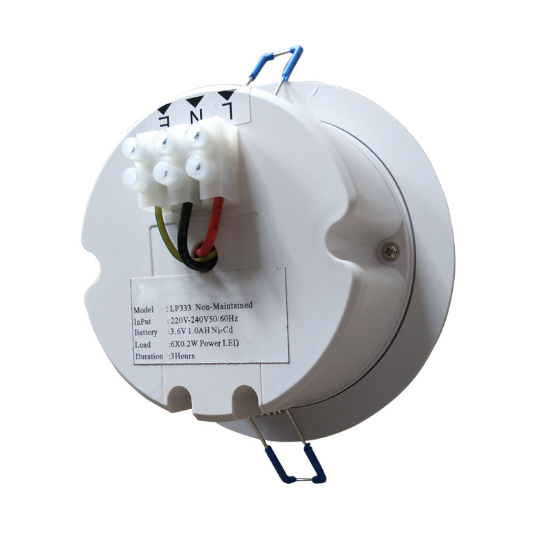 Quality 6pcs 5730 LED 3W Ceiling Recessed Emergency Light IP20 Steel Casing L117N for sale