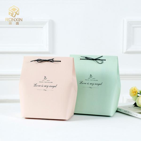 Quality Coated Paper Colorful Foldable Gift Boxes With Ribbon Small Size for sale