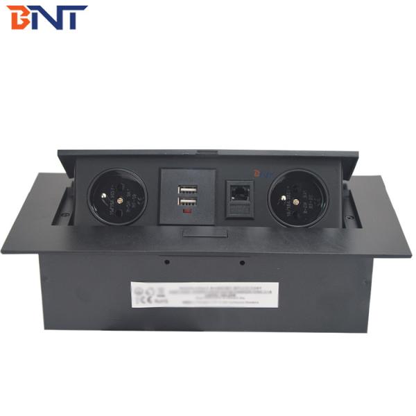 Quality No MOQ 3mm Panel Thickness Tabletop Hidden Socket With USB Charger Interface for sale