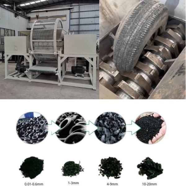 Quality 7*3.1*4m Size Used Tire Cutting Machine for Recycling Rubber Granule Processing for sale