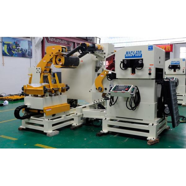 Quality 3 In 1 Nc Servo Coil decoiler straightener feeder Machine With Power Press for sale