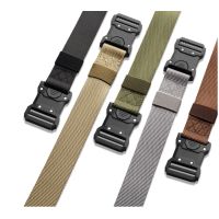 Quality Men's Tactical Belt Outdoor Nylon Woven Workwear Belt With Alloy Buckle for sale