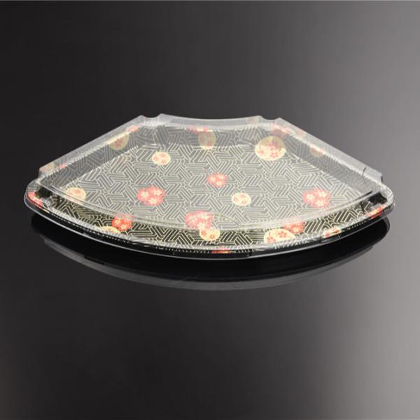 Quality Disposable Food Grade PS Sushi Burrito Box With Clear Lid for sale