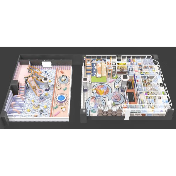 Quality Pastel Color Plastic Soft Playground Equipment Custom For Game Center for sale