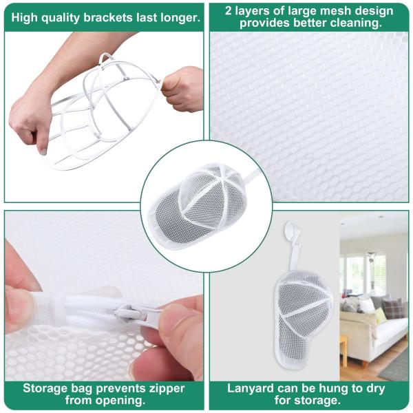 Quality BASEBALL CAP CLEANING BAG WITH CAP HOLDER HAT DEFORMATION-PROOF STORAGE for sale