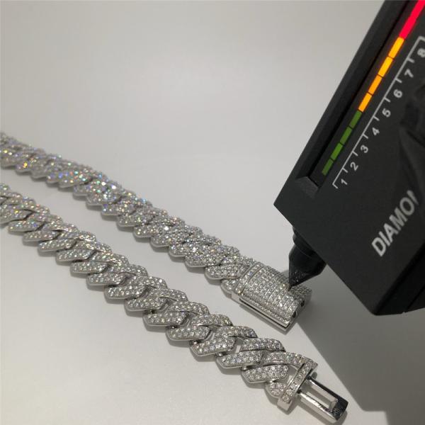 Quality Miami Moissanite Cuban Chain Luxury Rapper Vvs Moissanite Cuban Link Bracelet for sale