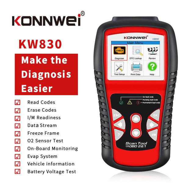 Quality Enhanced OBD2 Diagnostic Code Reader Kw830 2.8 Inches Big TFT Color Screen for sale