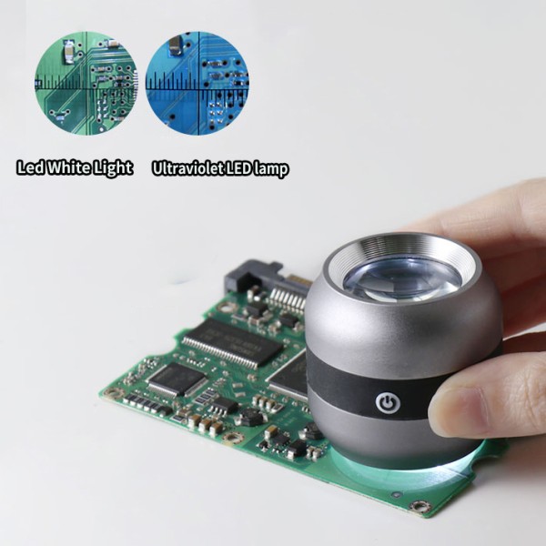 Quality Optical Instruments 10x UV LED Magnifier Handheld Screen Magnifier Detection for sale