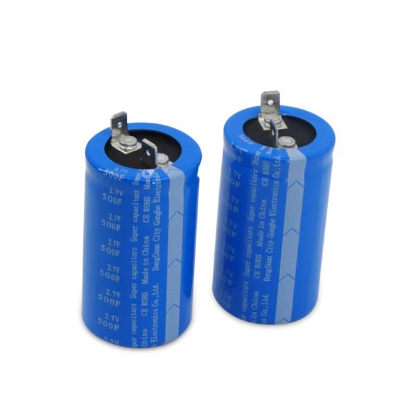 Quality Super Capacitors Lug 2.7 Volt 500 Farad Replace Batteries Through Hole for sale