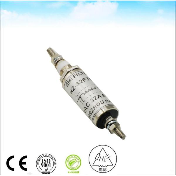 Quality 100 Amp 600VDC Low Pass EMI Feedthrough Filter With Threaded Stud Terminal emc for sale