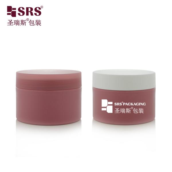 Quality SRSJK-200g Hot Red Custom Design Empty Round PP Plastic Jar With Screw Lid With for sale