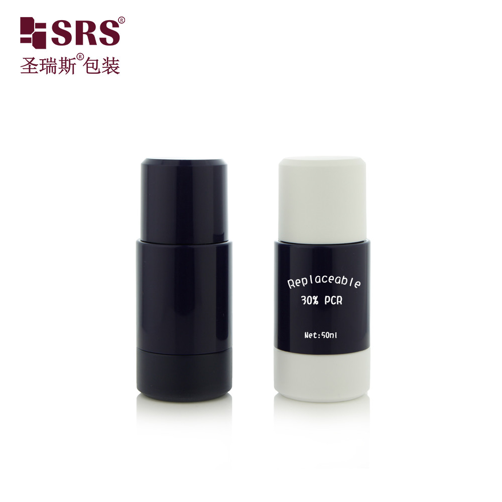 Quality RPPE 50ml 75ml Plastic Roller Ball Bottle Replaceable Design Deodorant Gel Body for sale