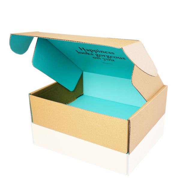 Quality Costume 4 CMYK Colors Recycled Packaging Box Colored Corrugated Mailing Boxes for sale