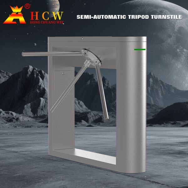 Quality HCW Security Tripod Turnstile Gate Access Control Face Recognition Turnstile for for sale