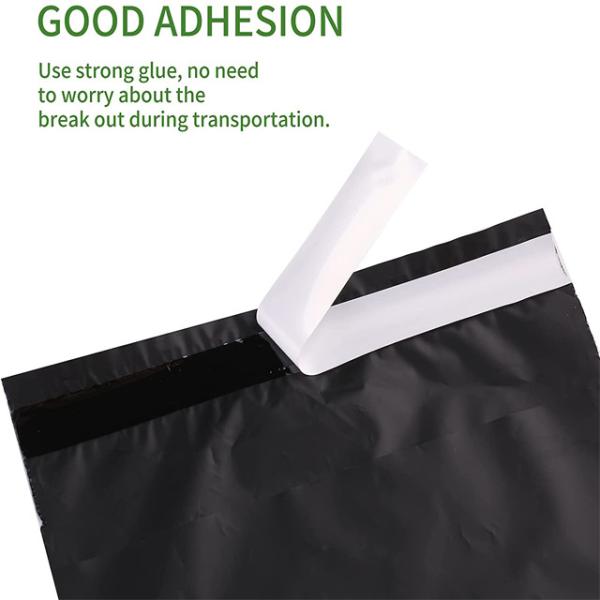 Quality Black Compostable Mailing Bags Custom Poly Mailer Bags No Chemicals for sale