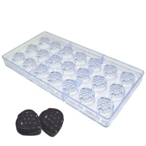 Quality Strawberry Shape Chocolate Polycarbonate Mold Sustainable LFGB Approved for sale