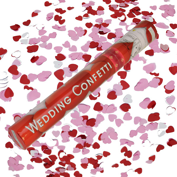 Quality 30cm Wedding Party Confetti Cannon Popper Red Heart Rose Petal for sale