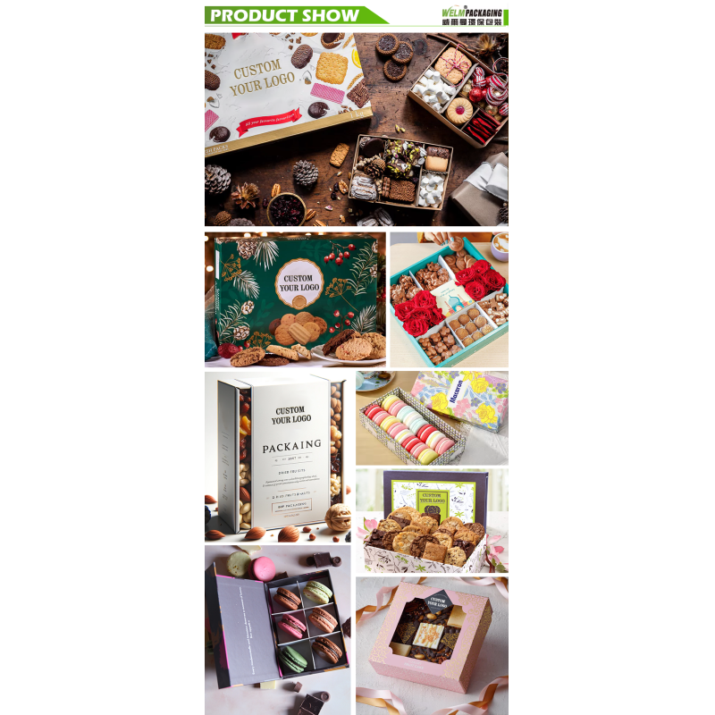 Foldable paperboard cake box interior view
