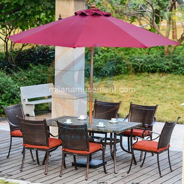 Quality Outdoor Parasol With Marble Base For Commercial Or Private Use for sale