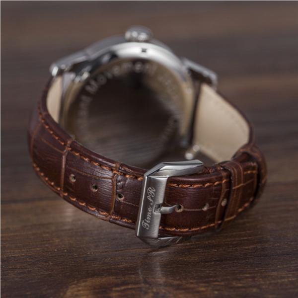 Quality OEM 3ATM Miyota 2115 Quartz Wrist Watch With Leather Strap for sale