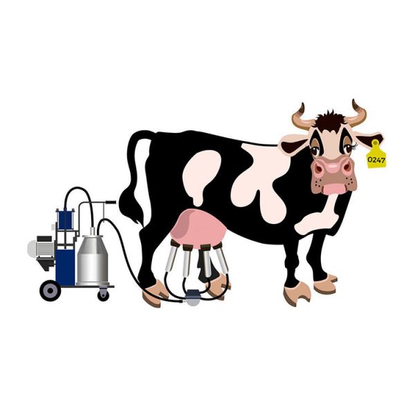 Quality Automatic Mini Mobile 25L Portable Cow Milking Machine Single Piston Type for sale