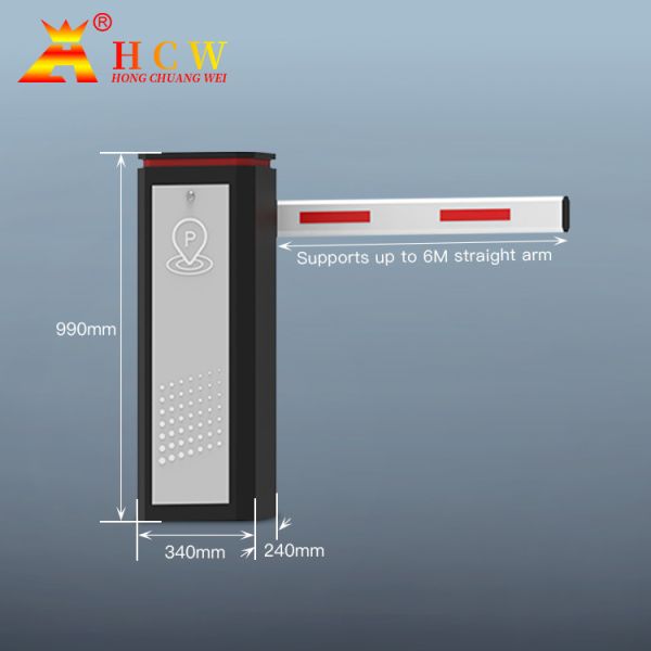 Quality HCW Automatic Boom Barrier Gate 24v DC Brushless Motor Intelligent Barrier Gate for sale