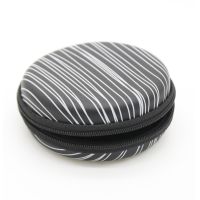 Quality 75 Degree EVA Headphone Carrying Case Round With Zipper for sale