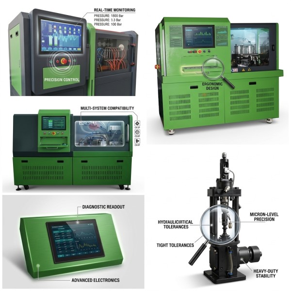 Quality CRB-E3000 Common Rail Pump Test Bench with 2500 Bar Max Pressure, 0-4000 rpm Speed Range, and 70% Energy Feedback Efficiency for sale