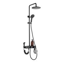 Quality OEM Black Brushed Nickel Stainless Steel Shower Set Wall Mounted for sale