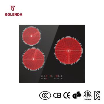 Quality Infrared Built In Ceramic Hob Cooker 5100W Three Burner Touch Control for sale