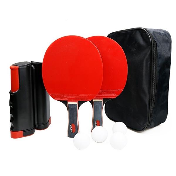 Quality 2 Bat Flexible Net Holder Ping Pong Racket Set ABS Ball 7 Layer Elastic Sponge for sale