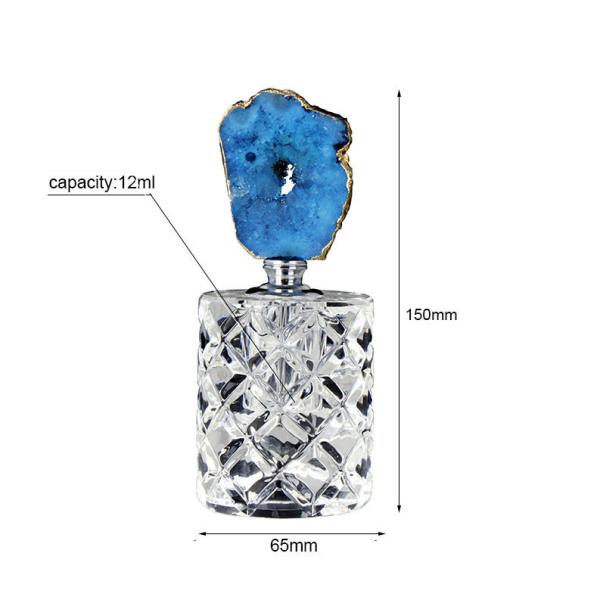 Quality 12ml Vintage Perfume Bottles Customized Etch Arabic Attar Crystal Essential Oil for sale