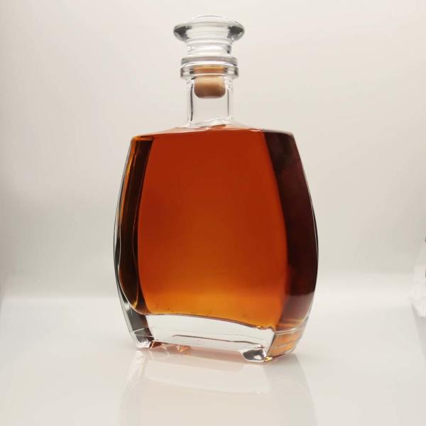 Quality Gold Sliver Unique Brandy Bottles With Crystal Glass Stopper ODM for sale
