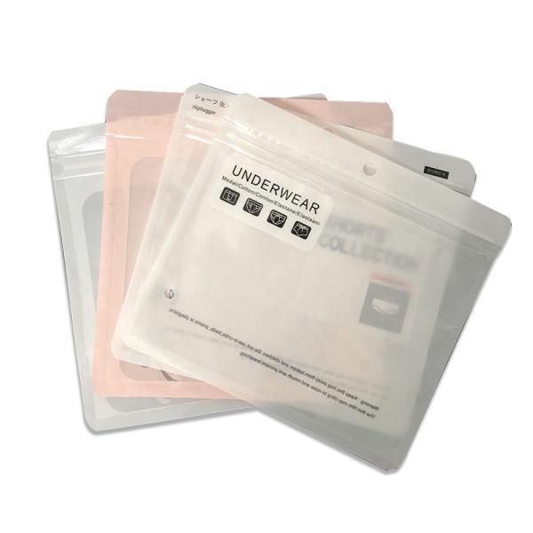Quality ASP PE Zipper Storage Bags , 12pcs Frosted T Shirt Packaging Pouch for sale