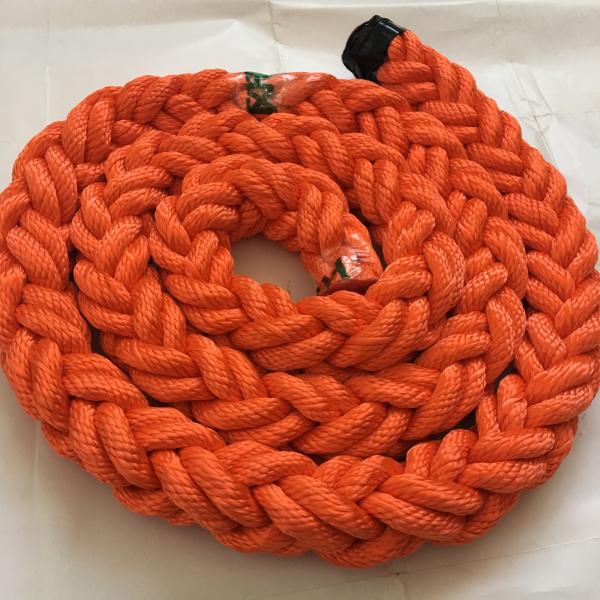Quality Polyester 8 12 Strand Elastic Marine Mooring Ship Rope 100mm Price for sale
