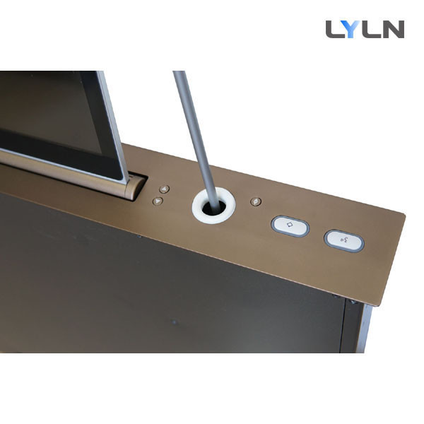 Quality CE Approved Retractable Monitor & 2 Microphones For chairman seat in conference for sale