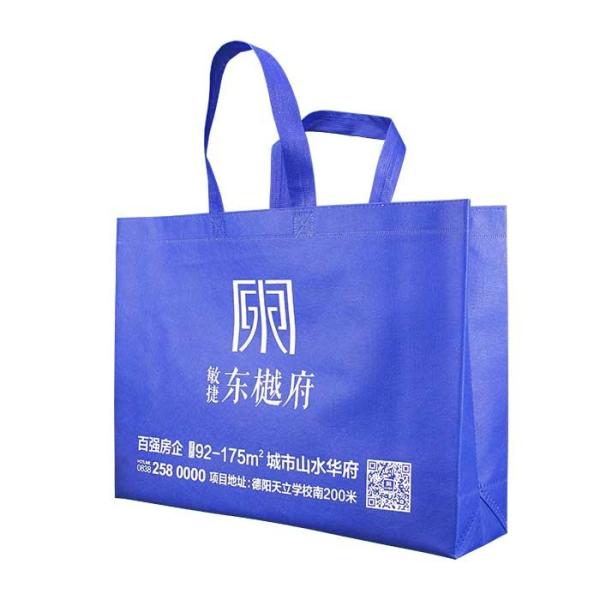 Quality Heat Transfer Non Woven Polypropylene Shopping Bags Blue Anti Pull for sale