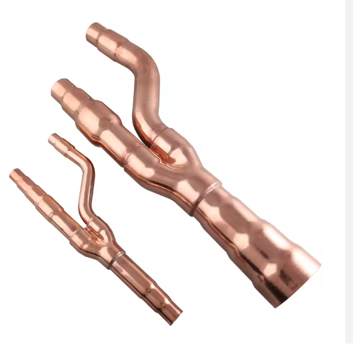 Quality Copper Branch Pipe for VRF VRV Systems 150mm to 400mm Custom Length 22T 33T 72T 73T 75T for sale
