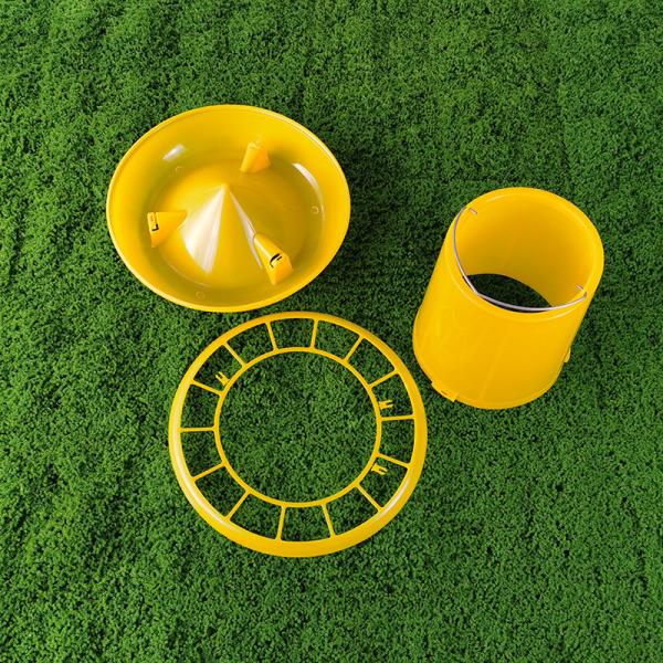 Quality Round Red / Yellow Poultry Feed Bucket Modern 11L Storage Solution for sale