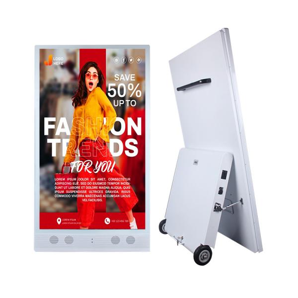 Quality 55 inch Outdoor Digital Signage Portable Battery and LCD Advertising Display Screens for Outdoor Advertising Campaigns for sale