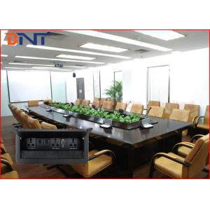 Quality RJ45 Tabletop Hidden Manual Flip Up Power Outlet Aluminum alloy 253 mm * 115mm * for sale