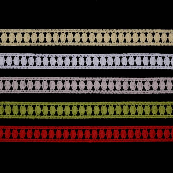 Quality High Tenacity Sysmetric Cushions 2cm Embroidery Lace Trim for sale